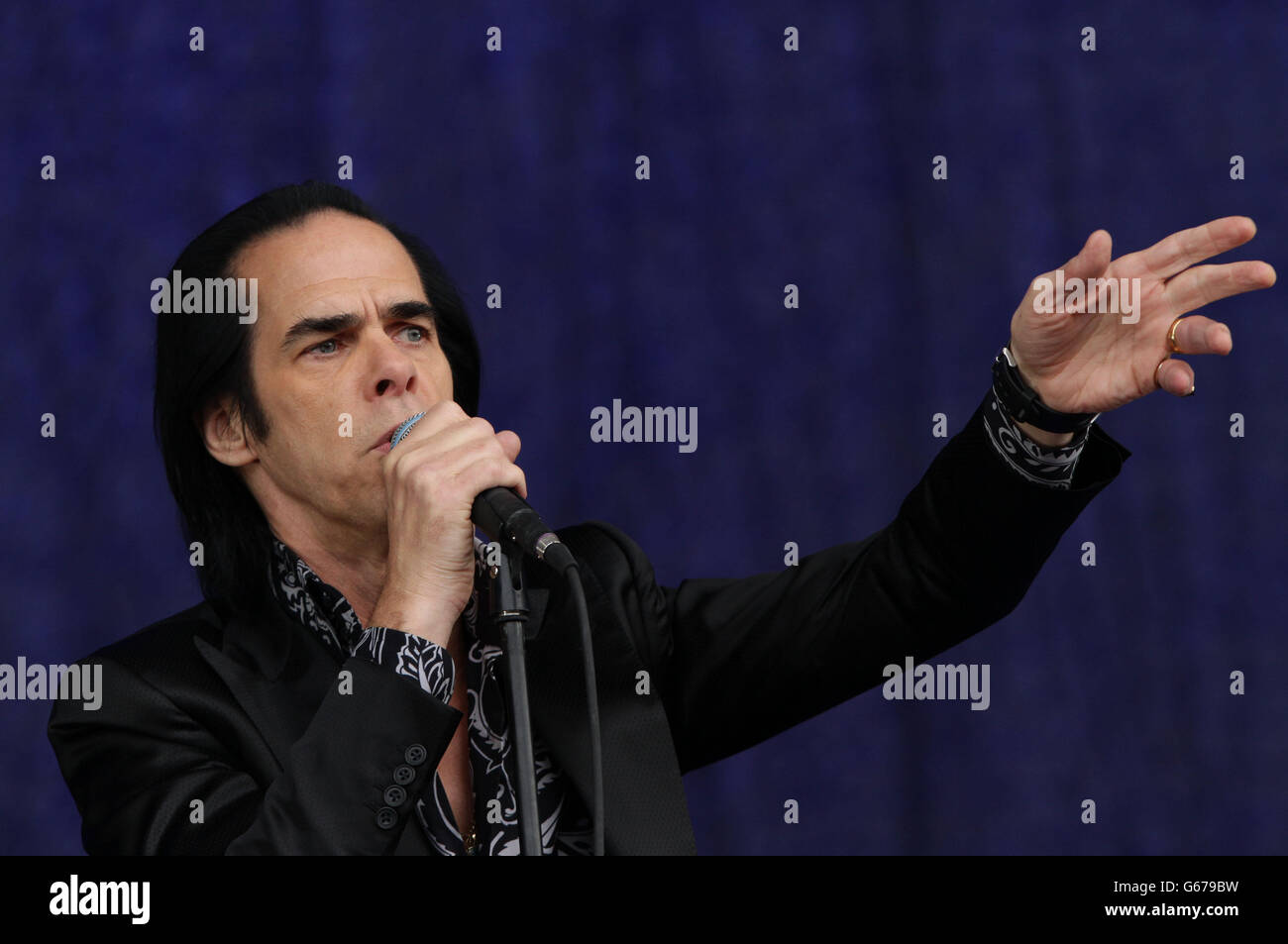 Nick Cave from the band Nick Cave & The Bad Seeds performing on the ...