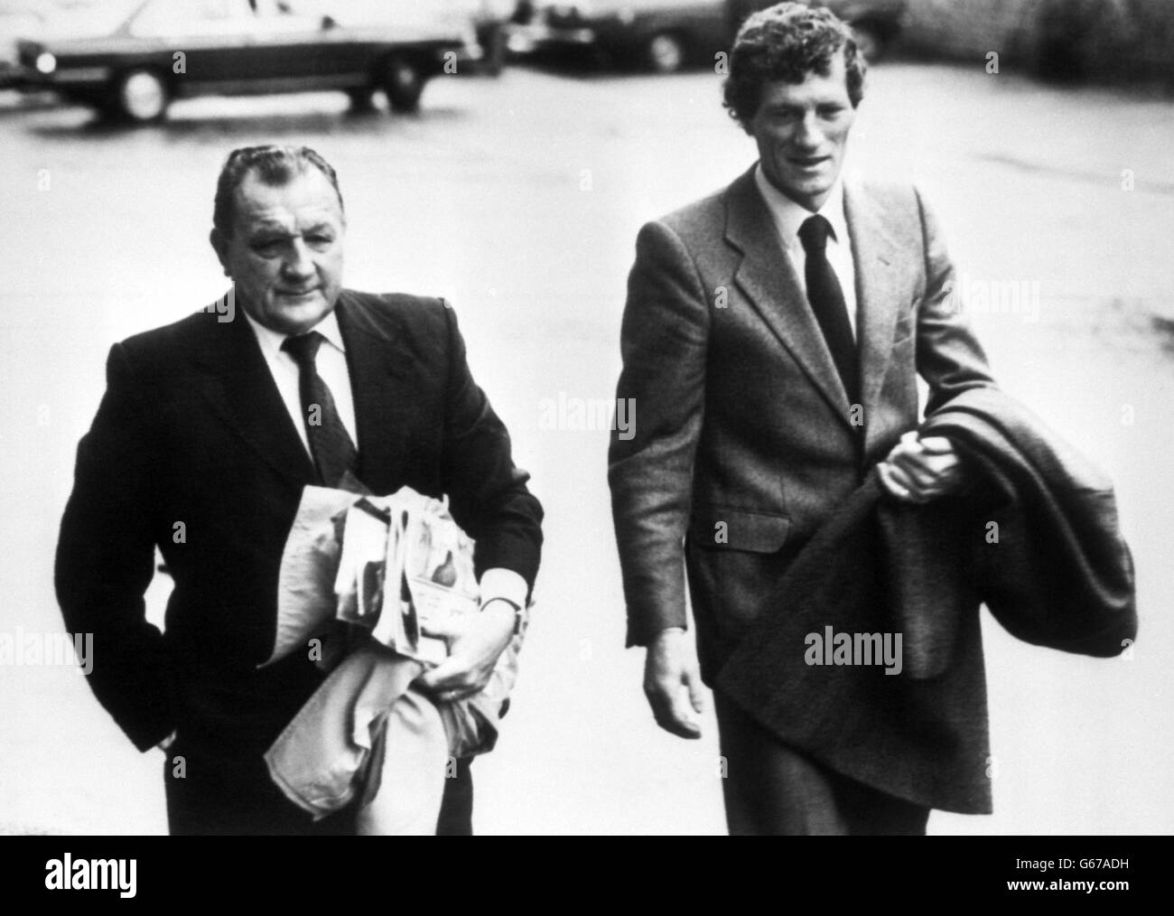 Soccer - Bill Shankly funeral - Bob Paisley and Willy Stevenson ...