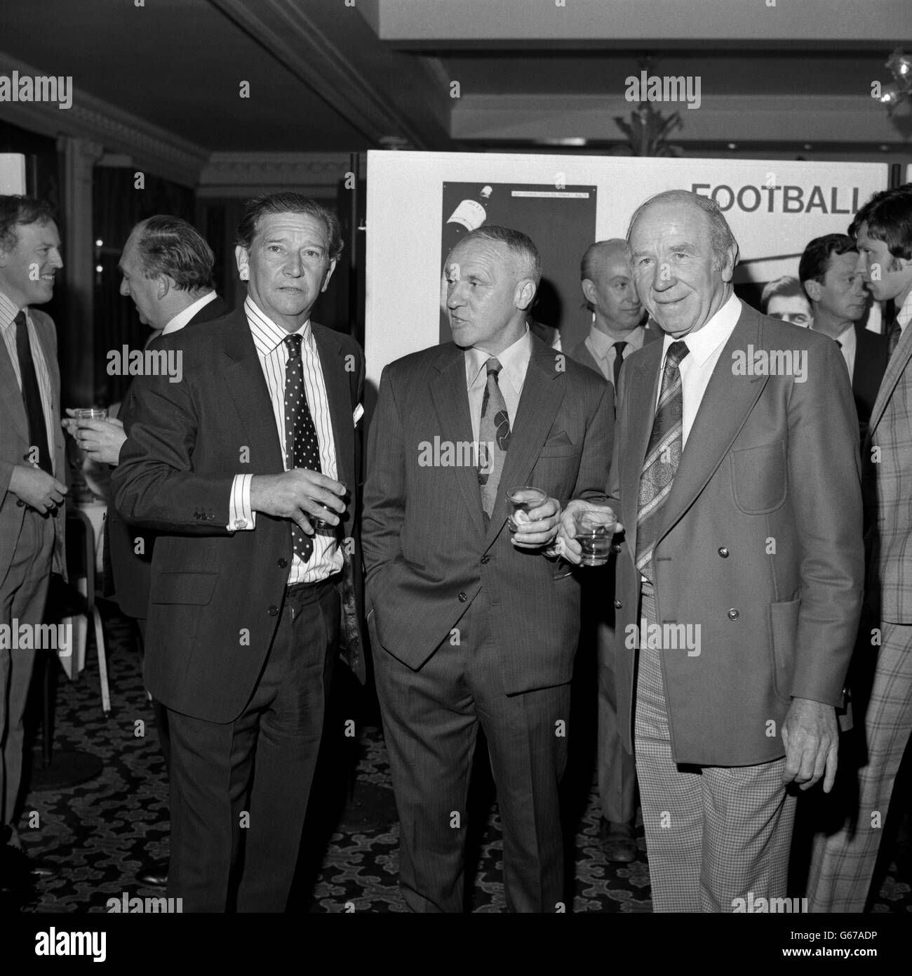 (From left) Alex Stock, Fulham manager, Bill Shankly, former Liverpool ...