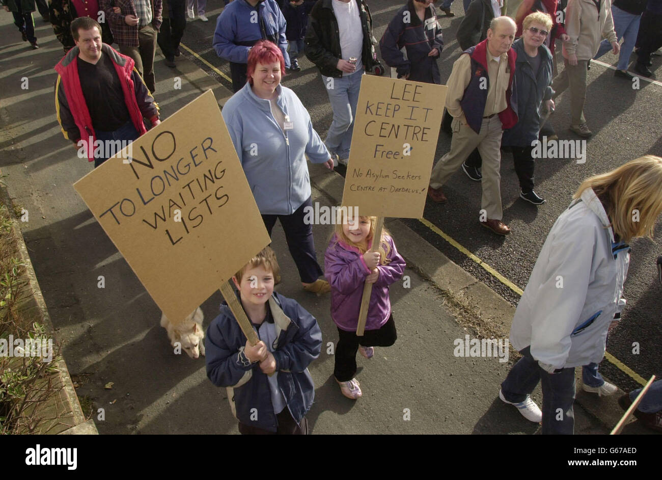 Lee-on-the-Solent Asylum Protest Stock Photo - Alamy