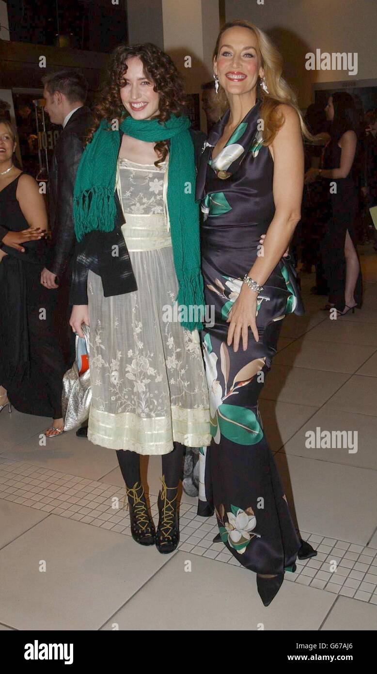 Elizabeth Jagger and Jerry Hall (right) arriving for The Orange British ...