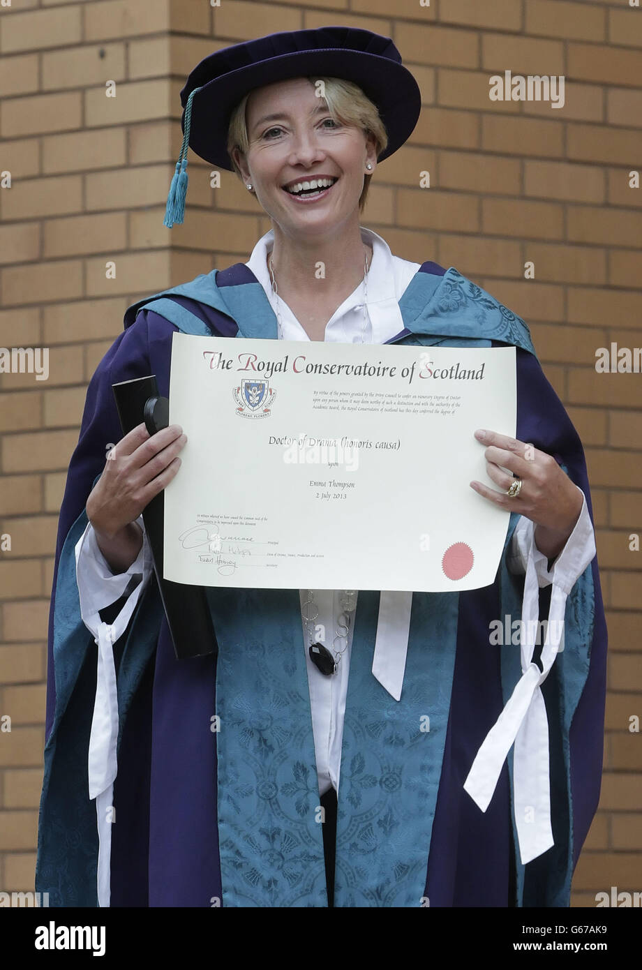 Emma Thompson honorary degree Stock Photo - Alamy