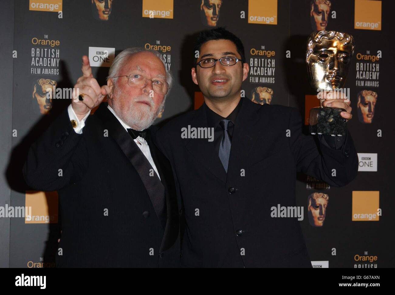 Lord Attenborough (L) with Asif Kapadia who won the Carl Foreman Award ...