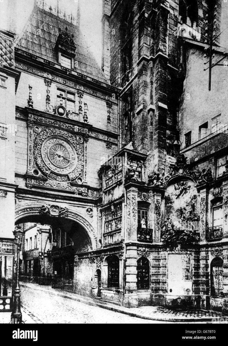 The great clock. The great clock in Rouen, France Stock Photo - Alamy