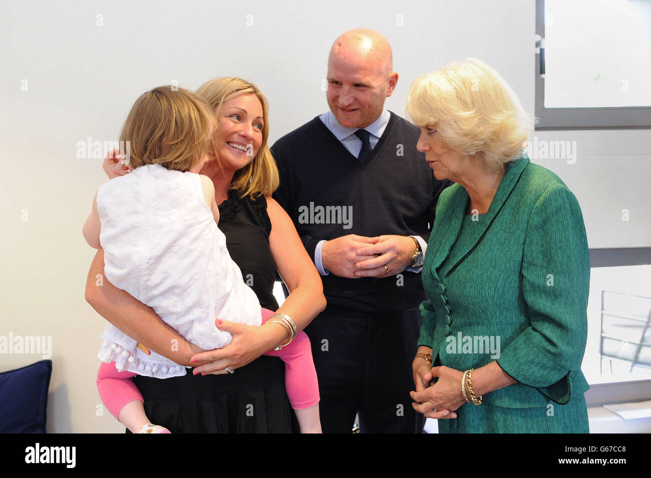 The Duchess of Cornwall meets former footballer and cancer sufferer ...