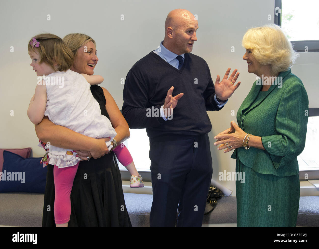 The Duchess of Cornwall meets former footballer and cancer sufferer ...