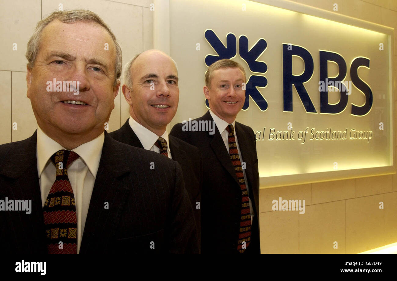 Royal bank of scotland chief executive sir george mathewson centre hi ...
