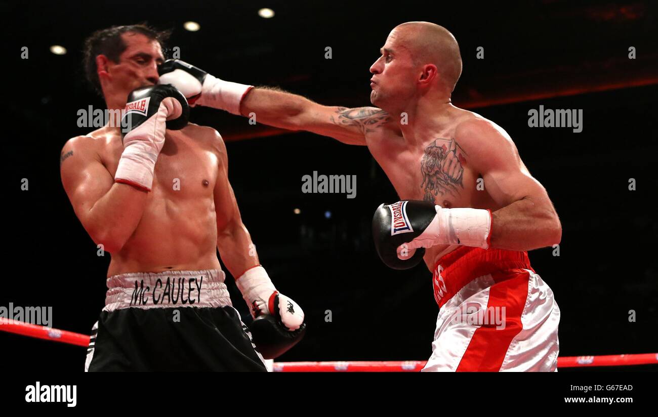 Boxing - Echo Arena. Marcin Marczak and Kevin McCauley (left) during ...