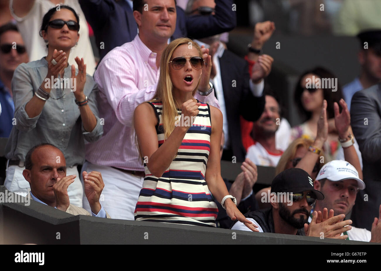 Jelena Ristic cheers on boyfriend Serbia's Novak Djokovic during his ...