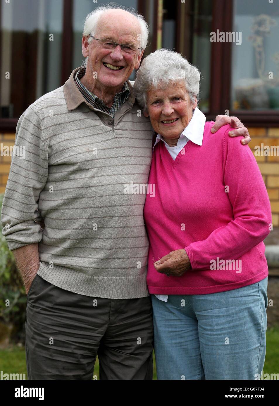 Andy Murray grandparents celebrate his victory Stock Photo - Alamy
