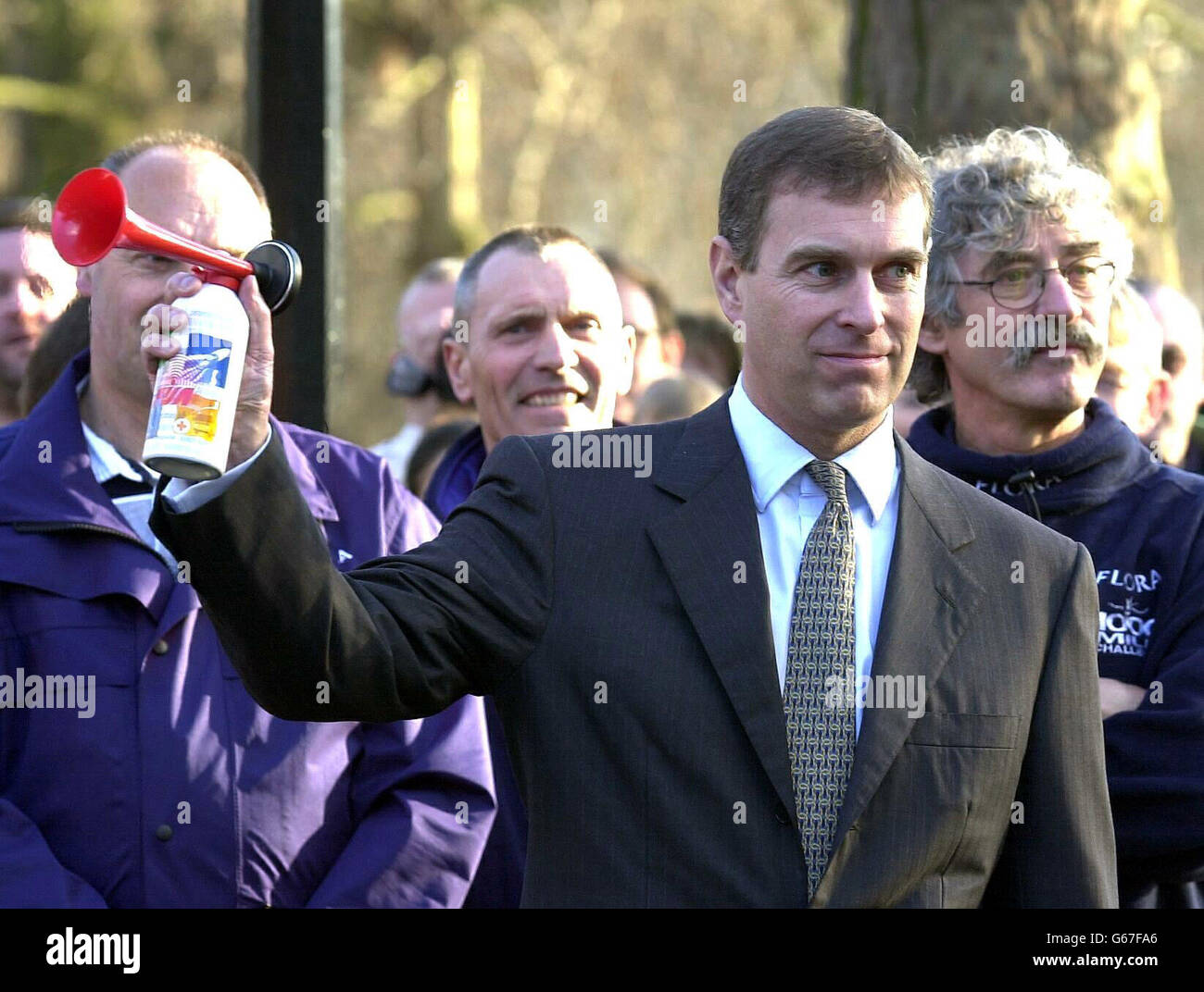 Duke of York (far left ) starts the Flora 1000 Mile Challenge, in ...