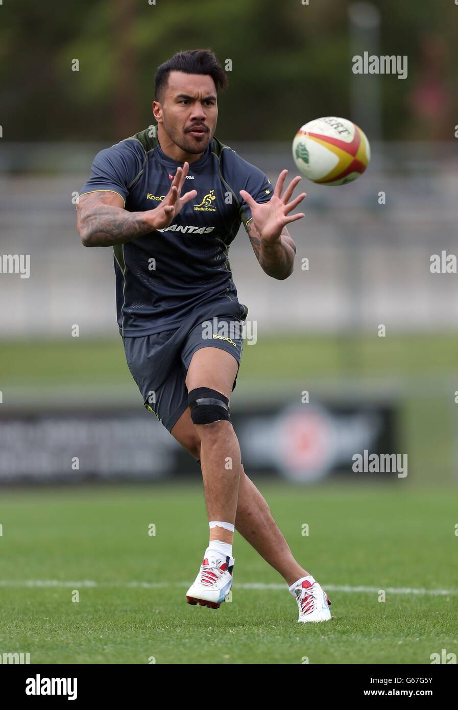 Australia's Digby Ioane during the training session at Ballymore ...