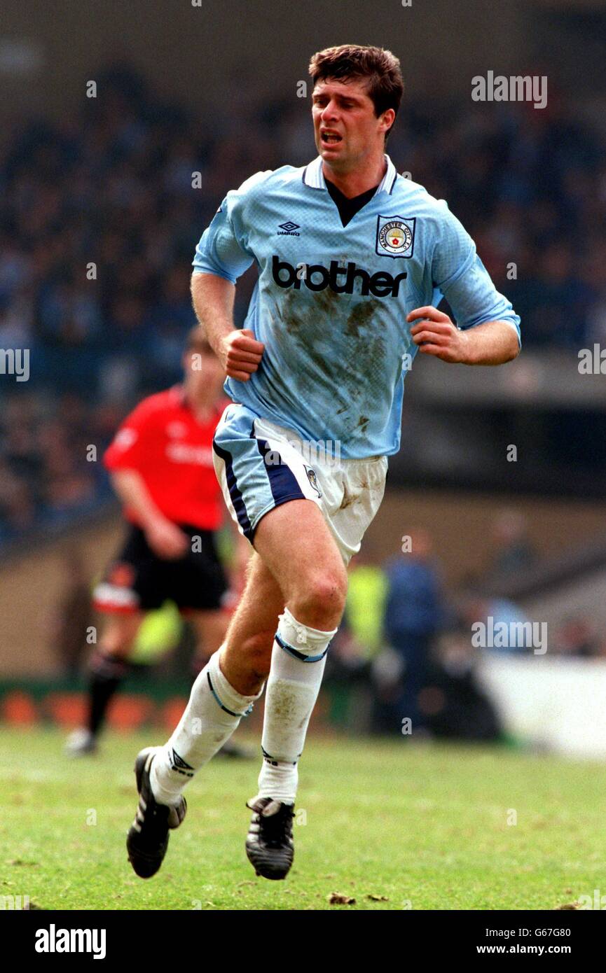 Soccer, Manchester City v Manchester United. Niall Quinn, Manchester ...