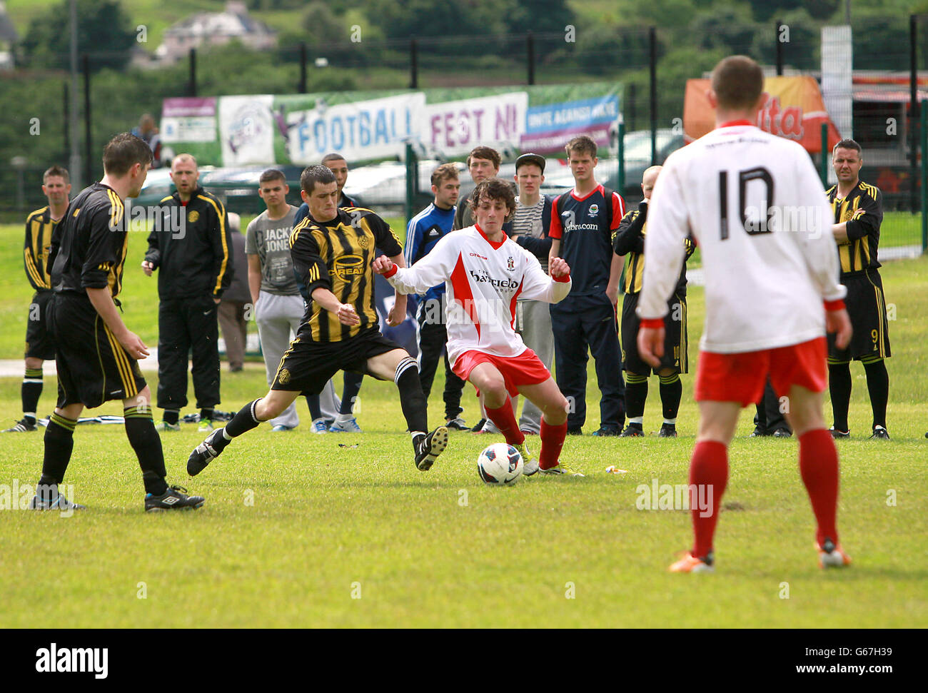 Action between Tullycarnet Community Football Club and Sparta during ...