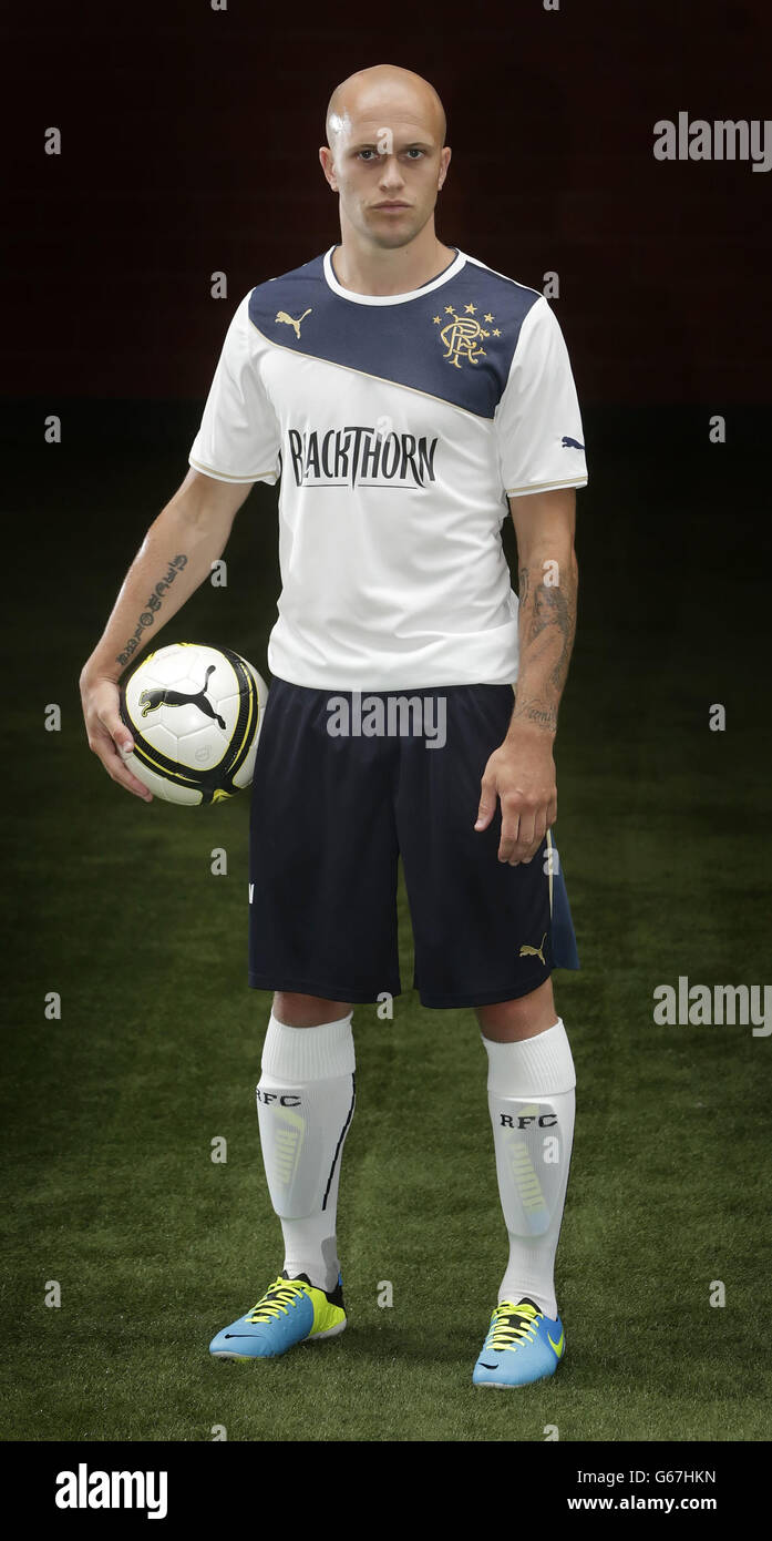 Soccer - Rangers Kit Launch - Murray Park Stock Photo - Alamy