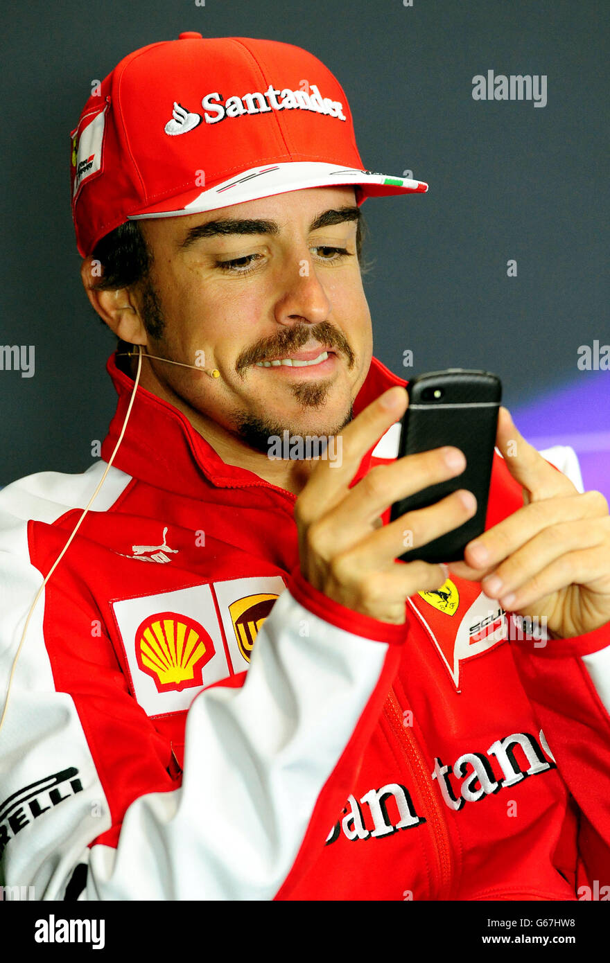 Ferrari's Fernando Alonso during a press conference on Paddock Day for ...