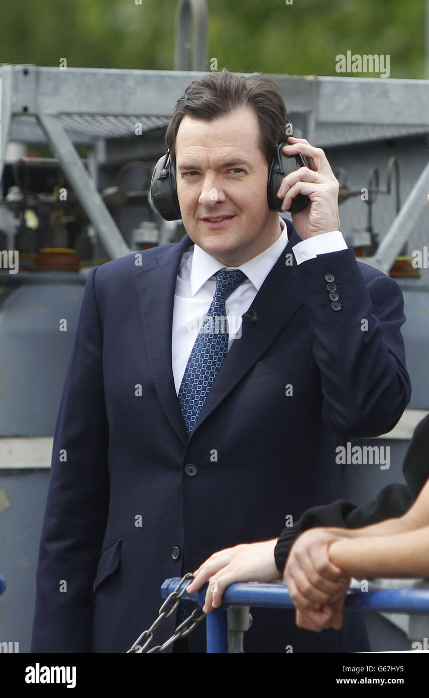 Chancellor George Osborne during a tour of Culham Science Centre in ...