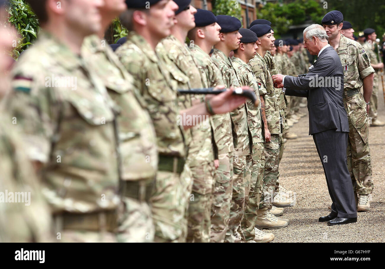 The Prince of Wales presents Operational service medals to the ...