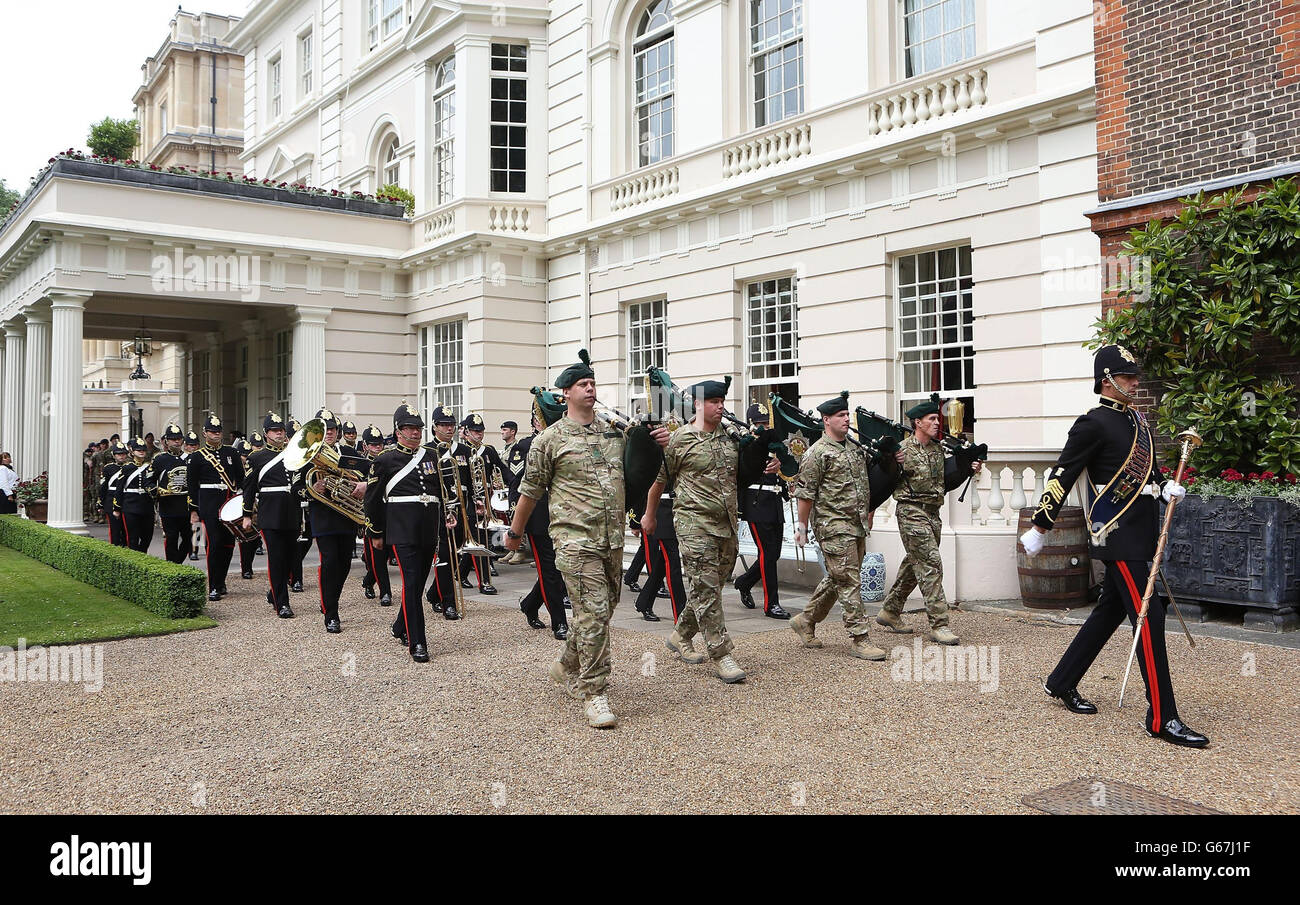Charles presents Operational Medals To The Royal Dragoon Guards Stock ...