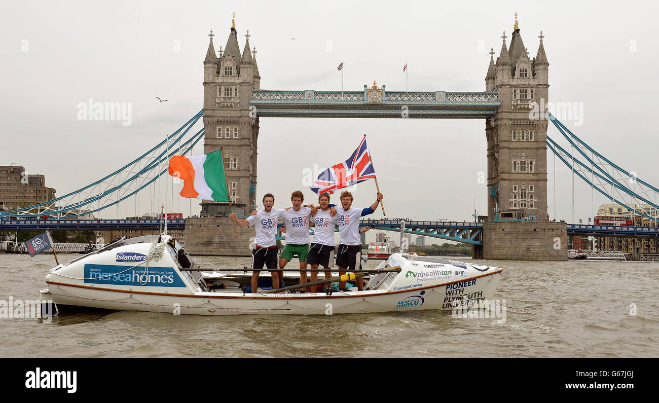 Round Britain rowers Stock Photo - Alamy