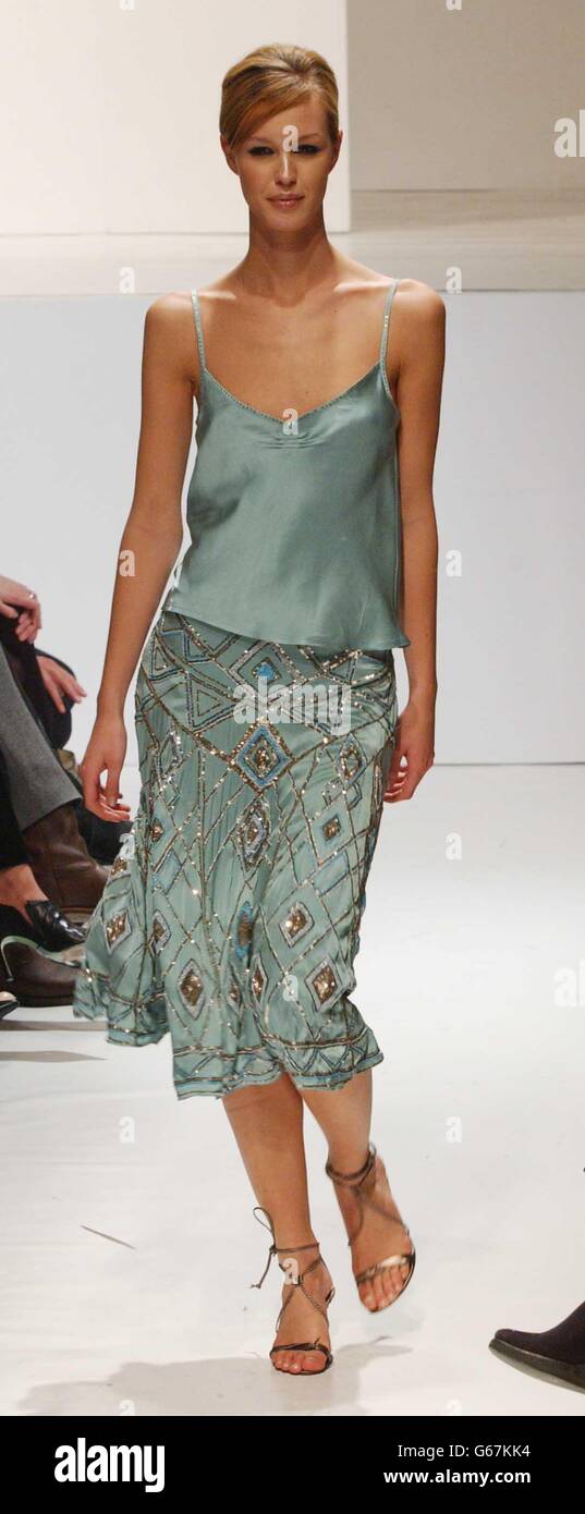 Catwalk f l full length silk vest top hi-res stock photography and ...
