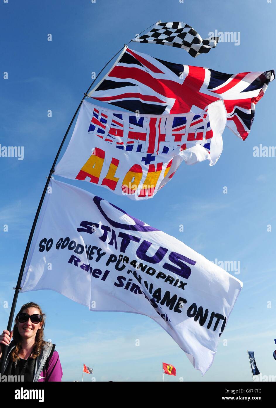 Flags at the silverstone circuit hi-res stock photography and images ...