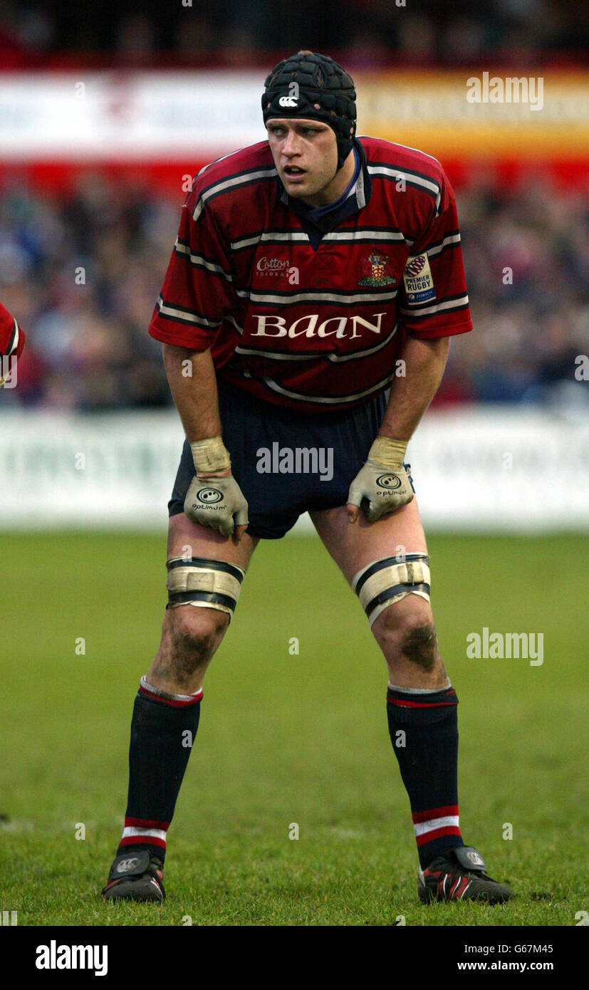 During the zurich premiership match at gloucesters kingsholm stadium hi ...