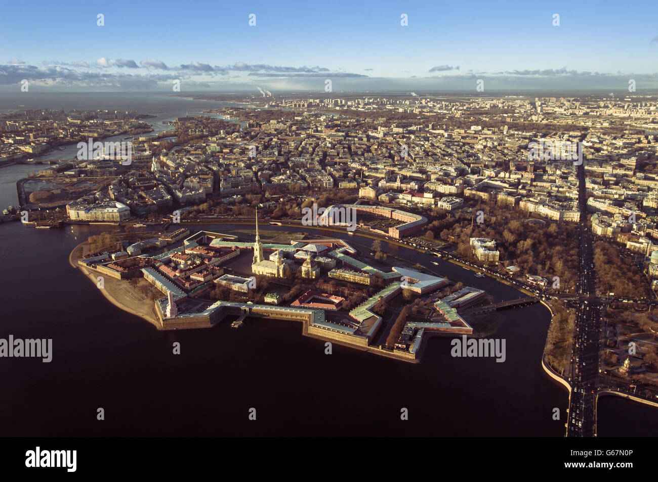 Aerial view on Saint Petersburg, Russia Stock Photo - Alamy