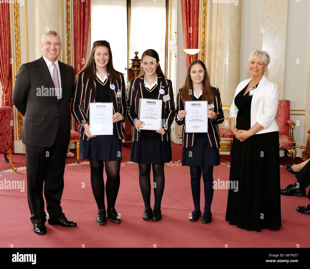 The duke of york with left to right jessica taylor hi-res stock ...