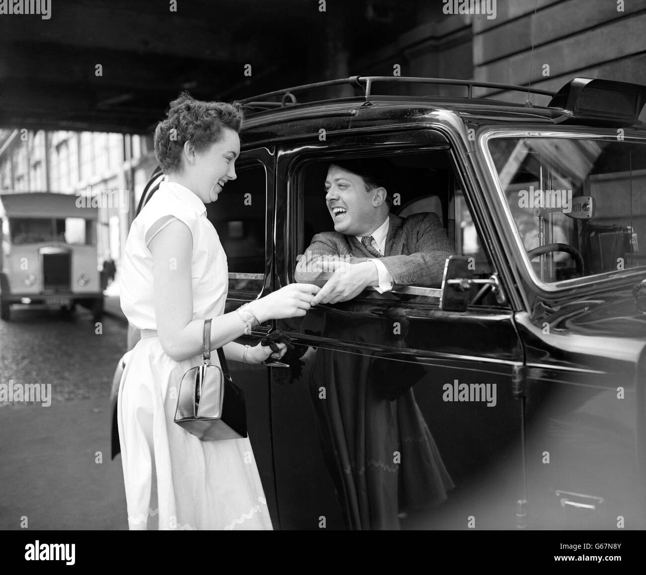 In which he plays a taxi driver arrested for murder hi-res stock ...