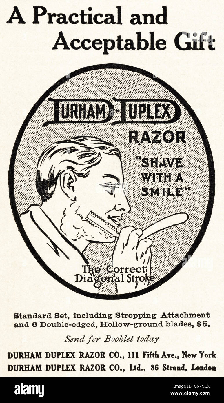 Vintage advert razor hi-res stock photography and images - Alamy