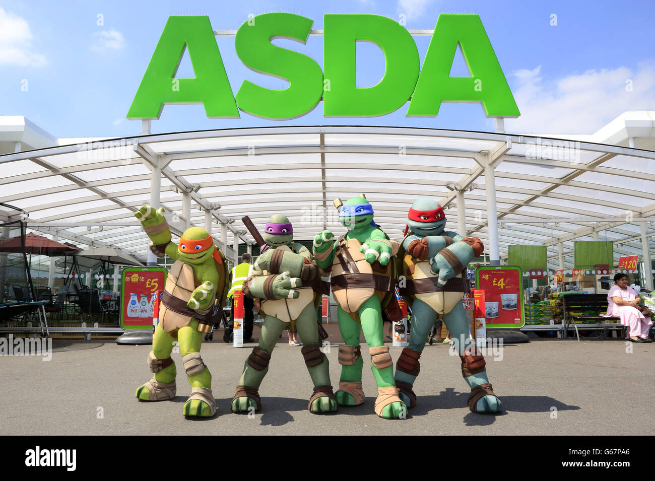 Shellraiser vehicle tour at Asda Park Royal in Ealing, London, during ...