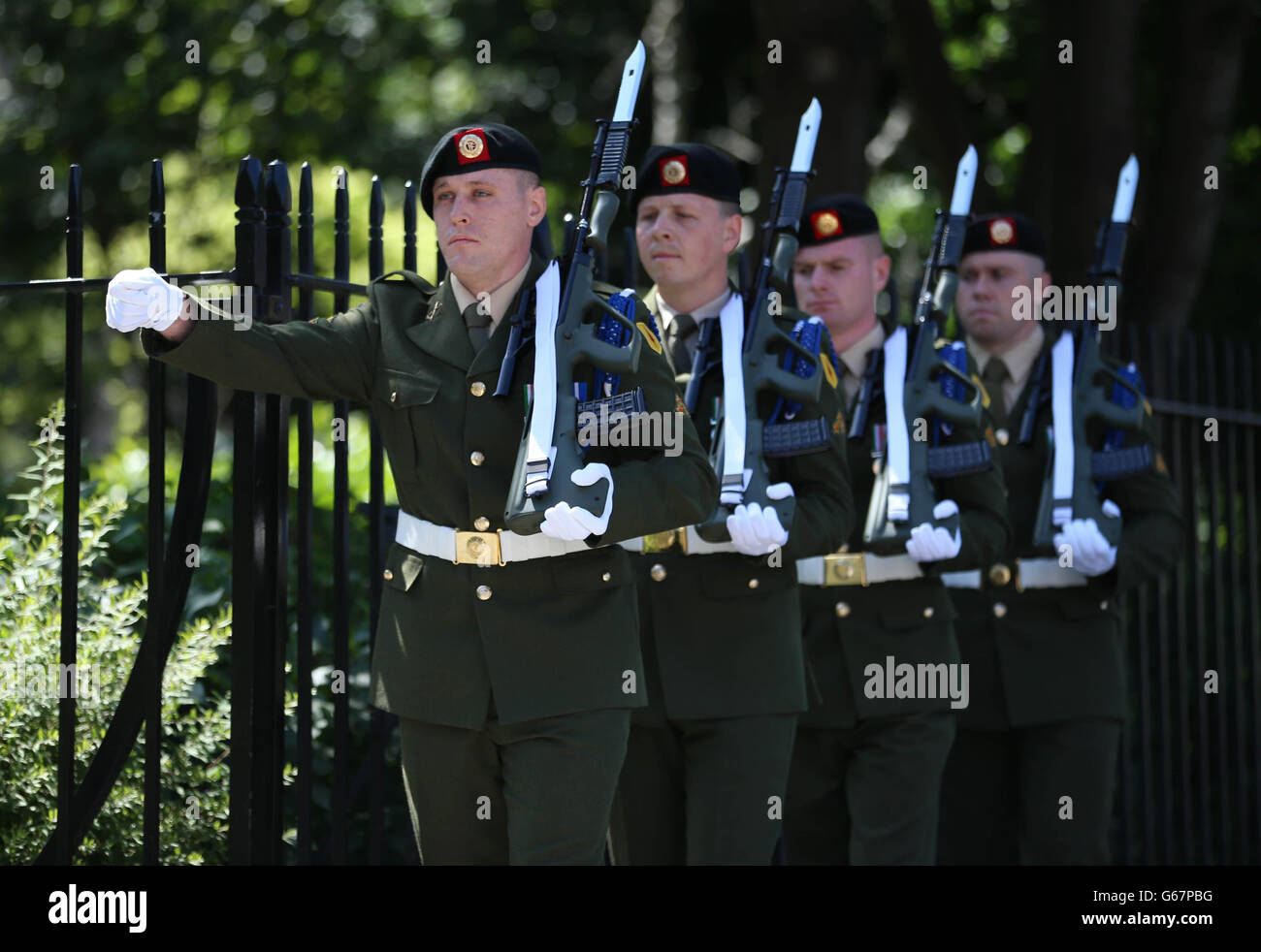 Centenary military guard parade Stock Photo - Alamy