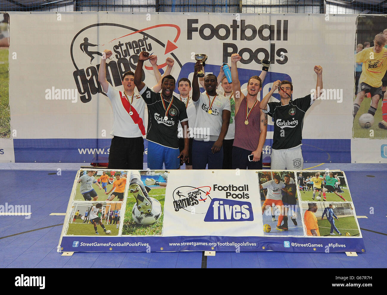 The Winning team during the StreetGames Football Pools Fives at the ...