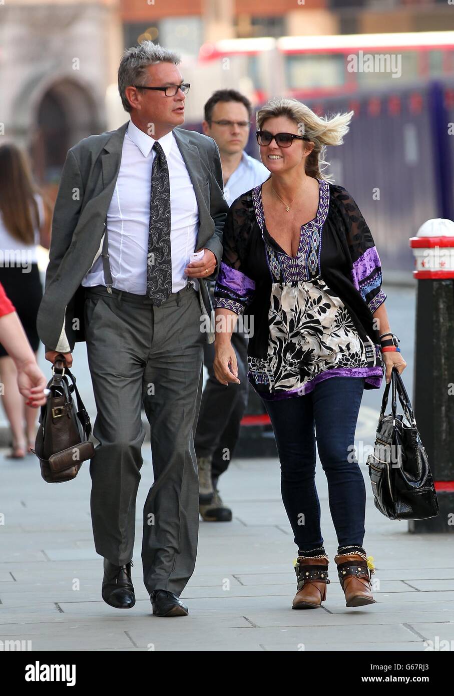 The Sun deputy editor Geoffrey Webster accompanied by his wife Alison ...