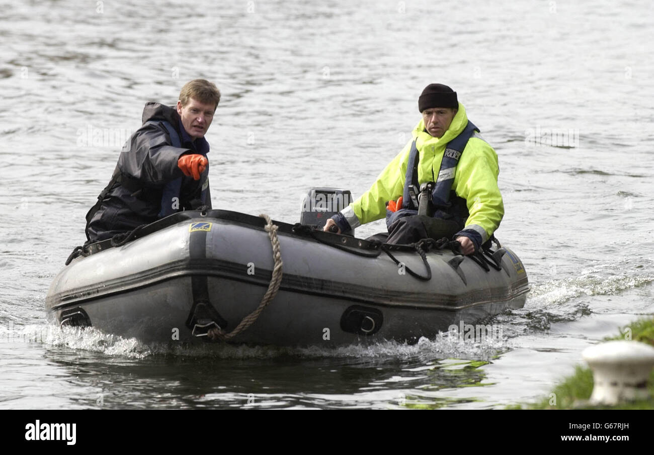 The Police Marine support unit monitor proceedings during a ...