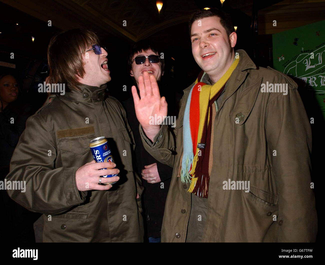 Oasis cover group Wonderwall members Deano (left) and Daz with the film ...