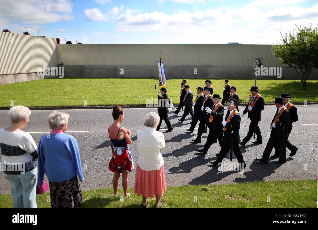 Portadown co armagh the orange church parade hi-res stock photography ...