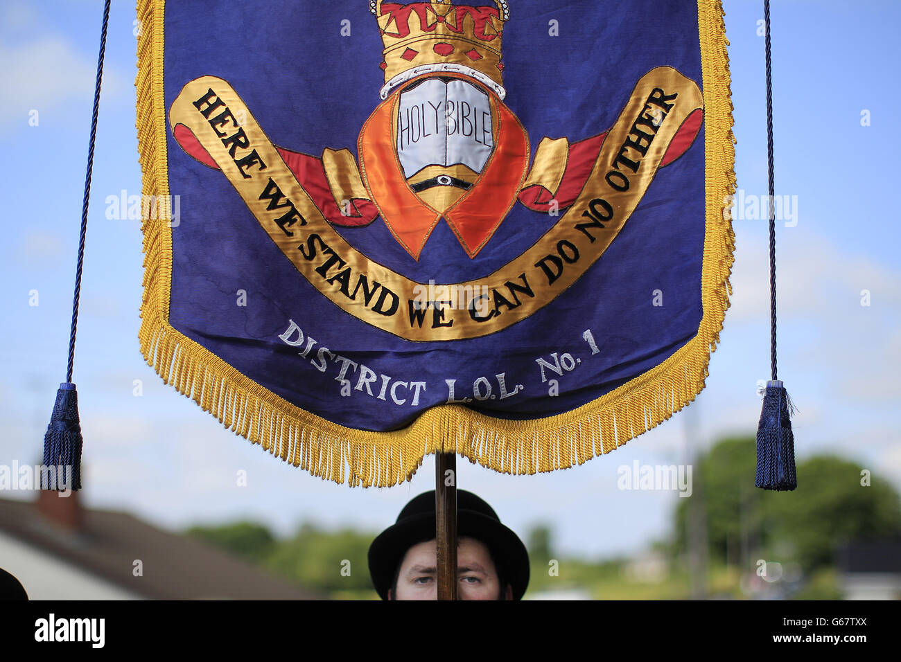 The standard of Portadown District Loyal Orange Lodge (LOL) No 1 is ...
