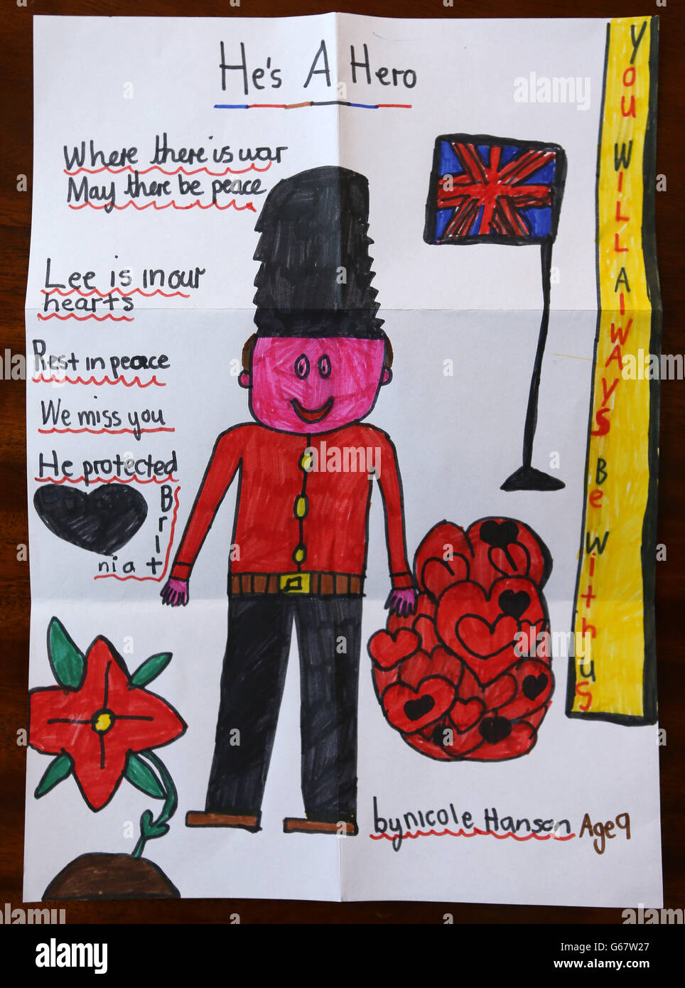 Lee Rigby funeral Stock Photo - Alamy