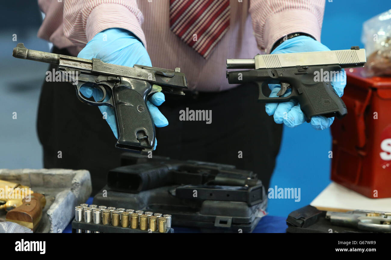 Gardai display arms and explosives including Semtex plastic Explosives ...