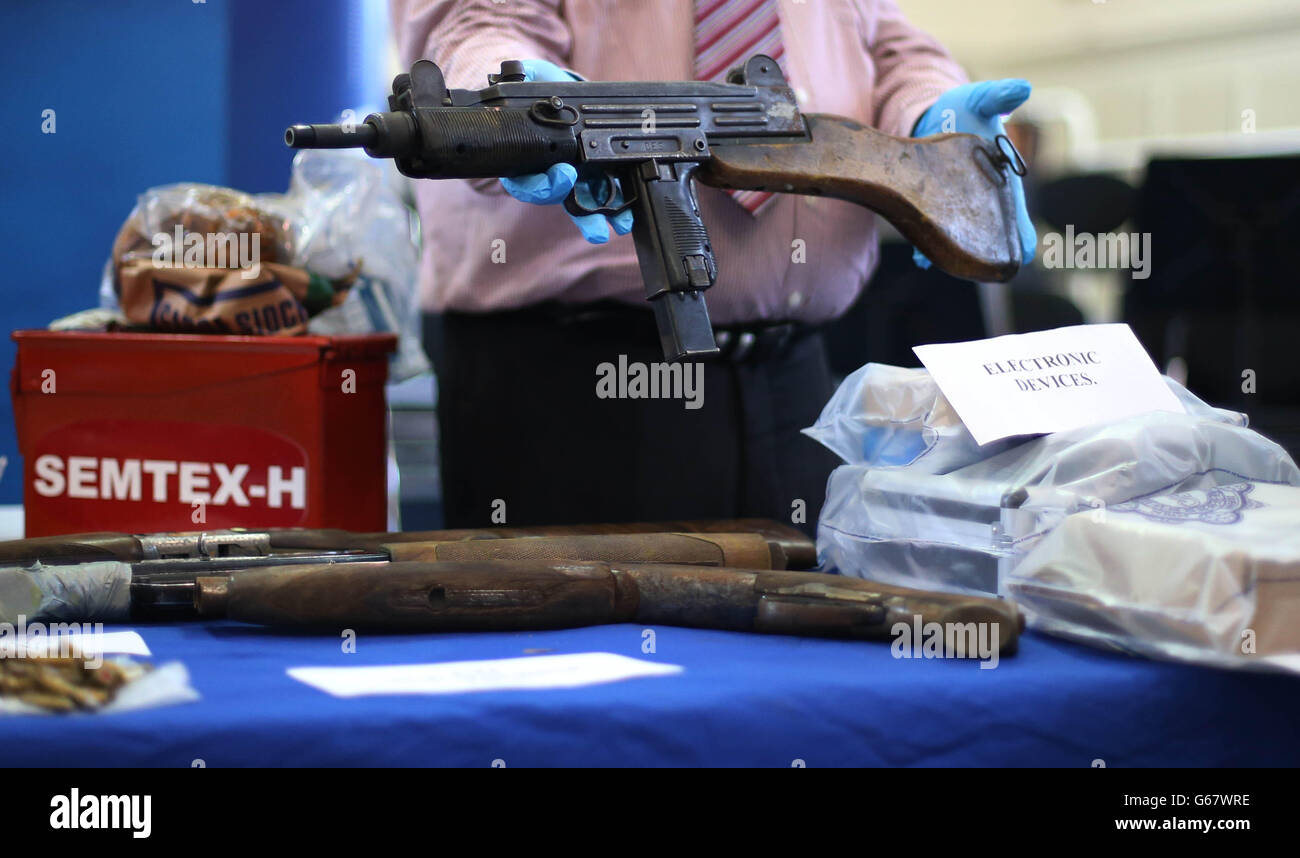 Gardai display arms and explosives including Semtex plastic Explosives ...