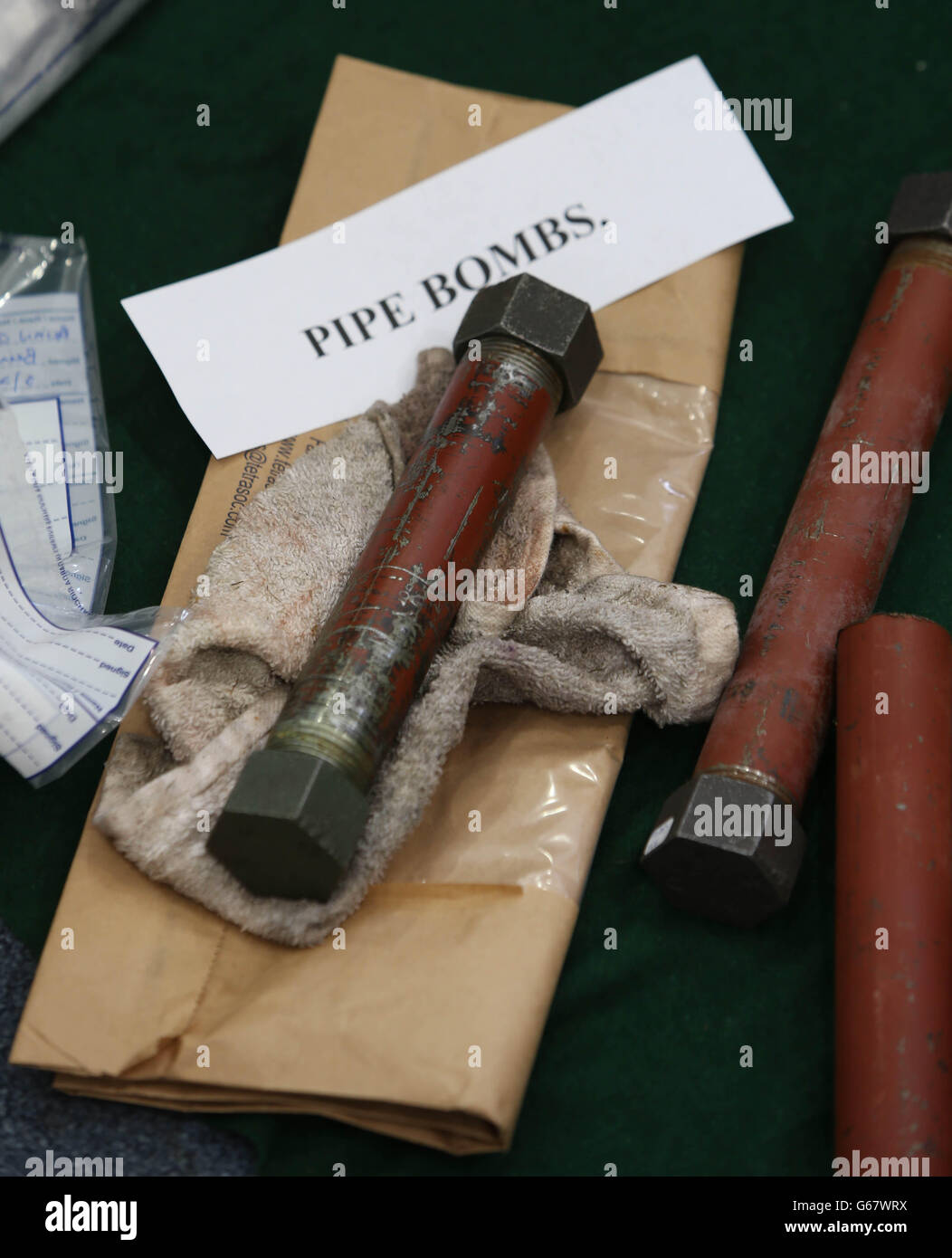 Gardai display arms and explosives recently recovered from dissident ...
