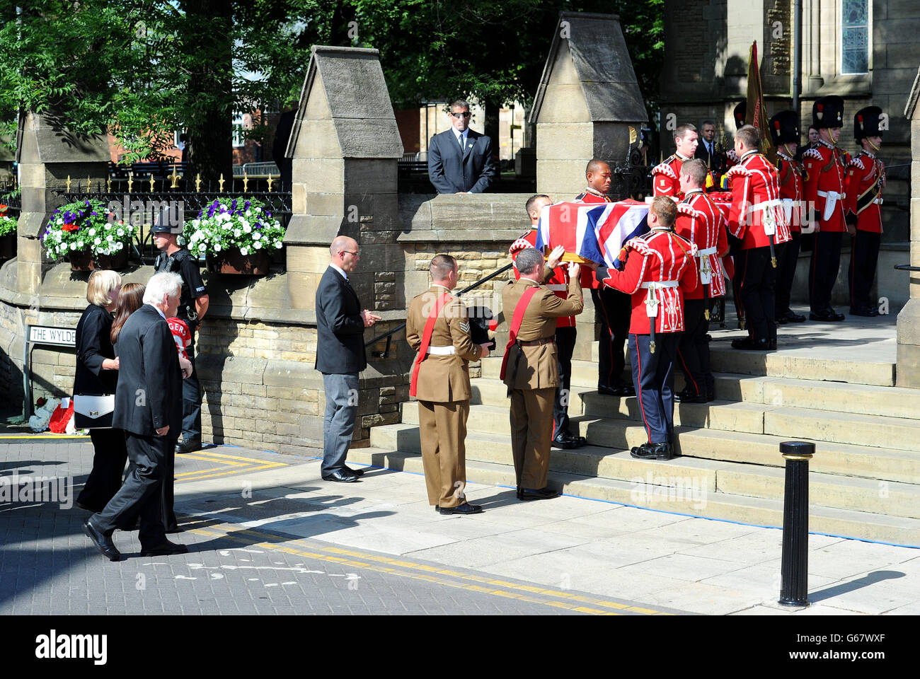 Lee Rigby funeral Stock Photo - Alamy