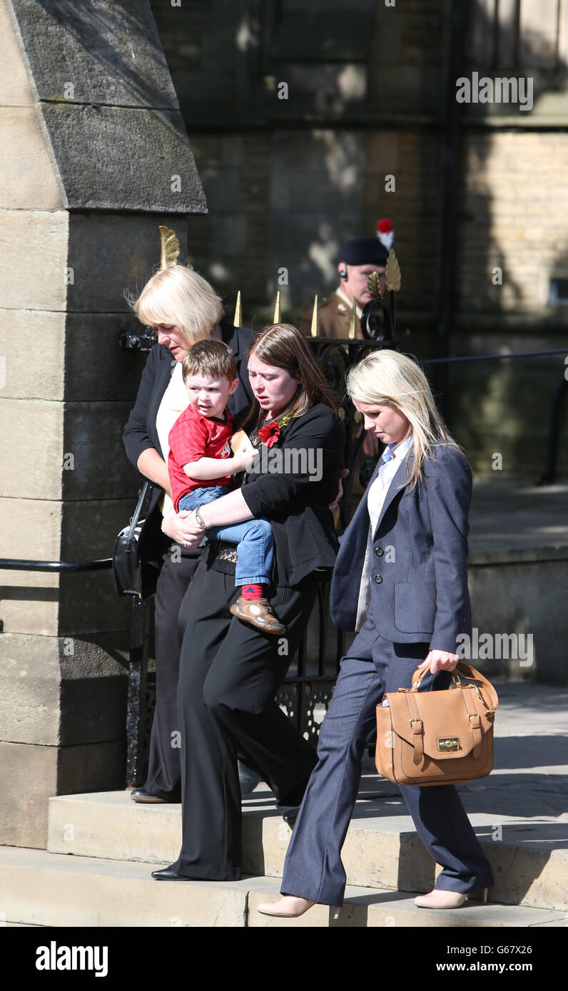 The family of Fusilier Lee Rigby, wife Rebecca with son Jack (centre ...