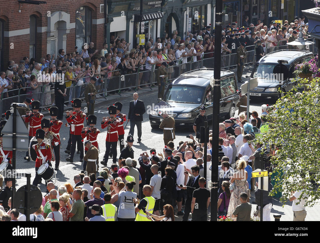 Lee Rigby funeral Stock Photo - Alamy