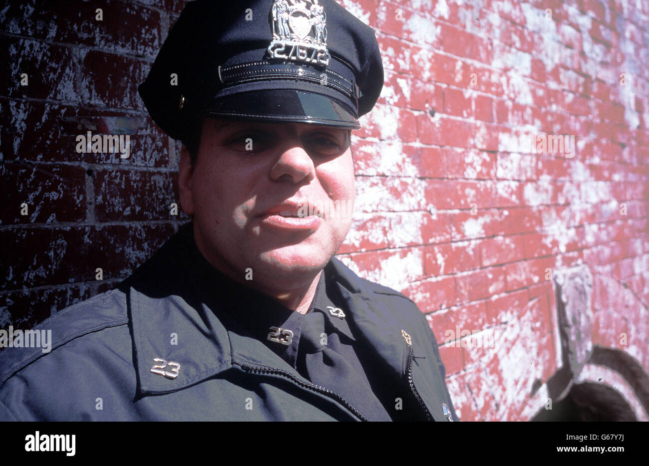 New York Police Officer. A New York Police Officer in Harlem Stock ...