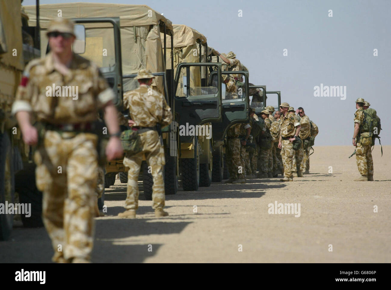 Soldiers from 1st Battalion The Parachute Regiment leave their base at ...