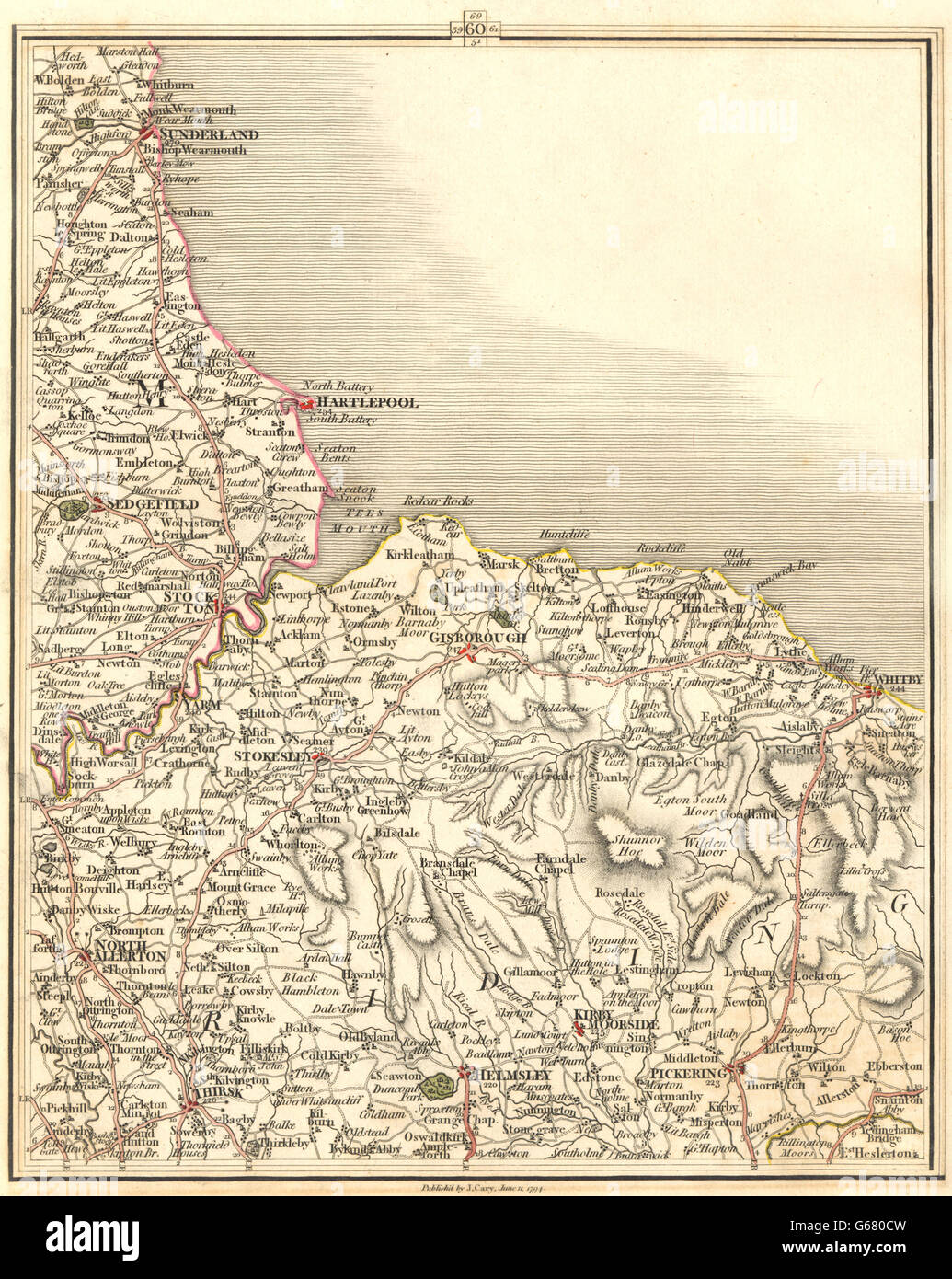 Teeside map hi-res stock photography and images - Alamy