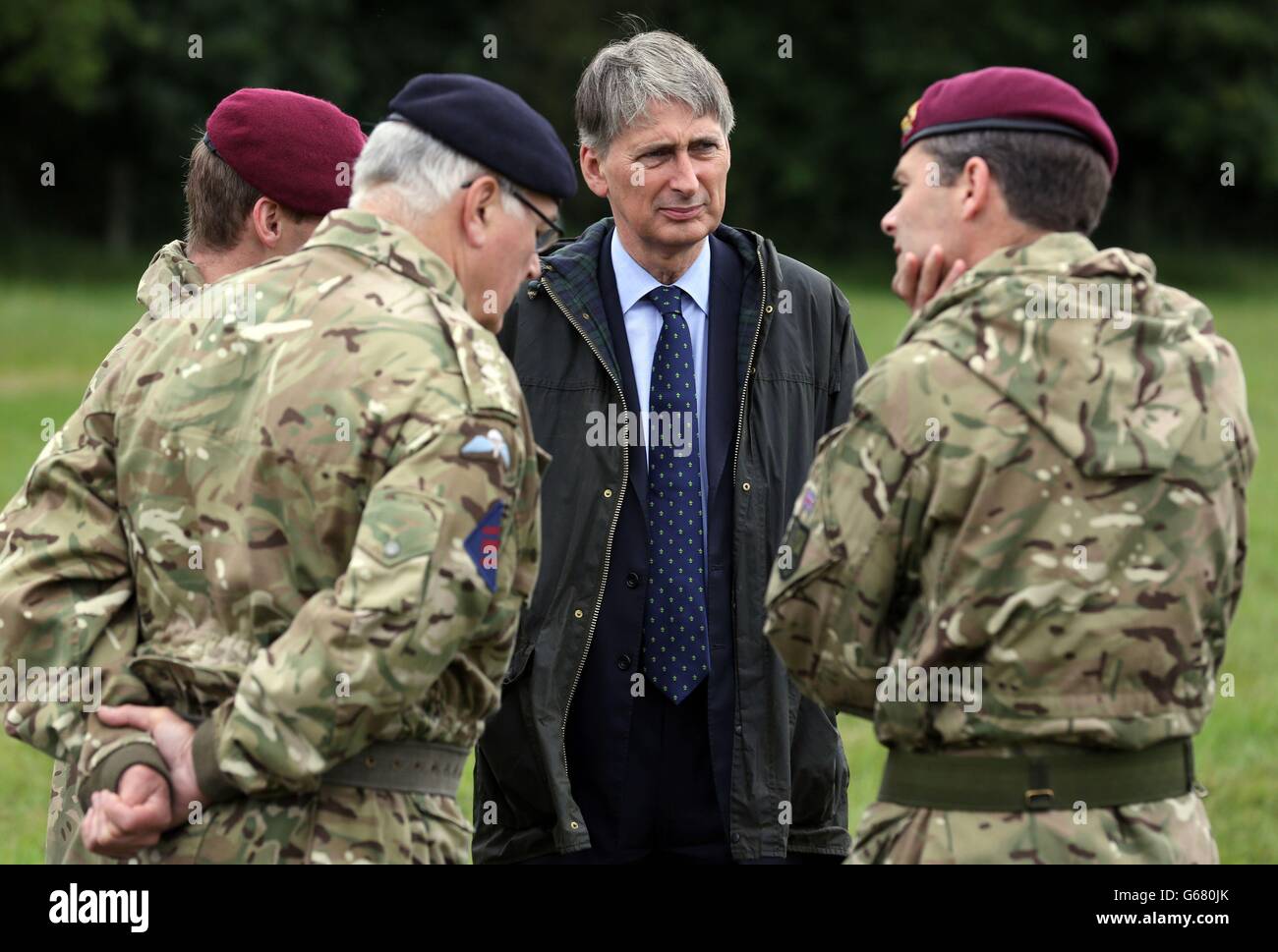 Previously unissued photo of Defence Secretary Philip Hammond, during a ...